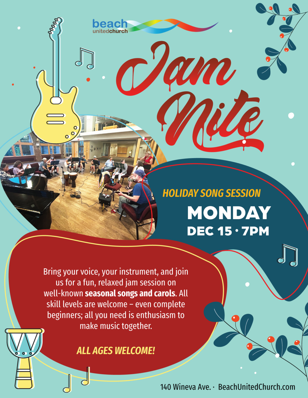 Jam Nite: Holiday Song Session - Beach United Church